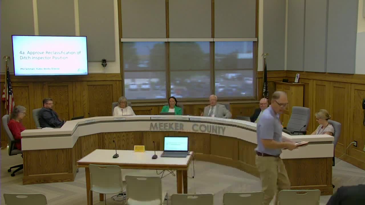 Meeker County reclassifies ditch inspector post as HC 41; public works ...