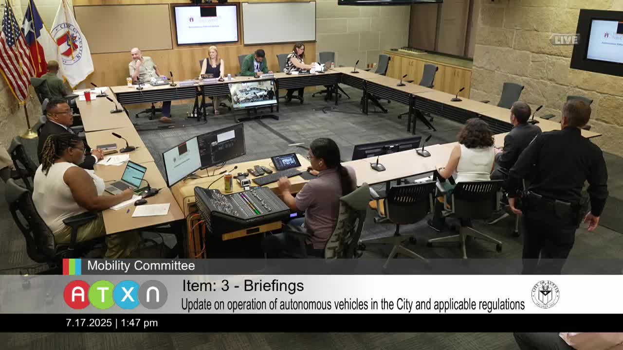Committee hears autonomous-vehicle update: state permitting, local ...
