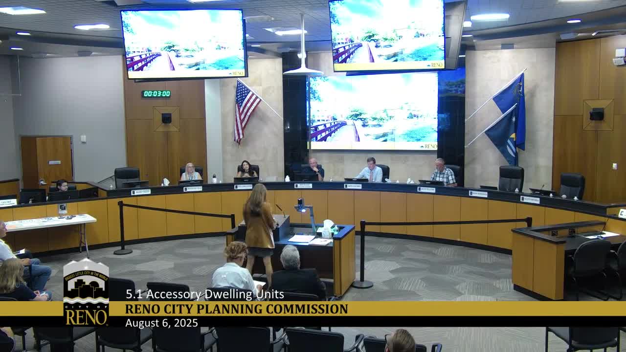CitizenPortal.ai - Reno planning commission recommends ADU ordinance ...