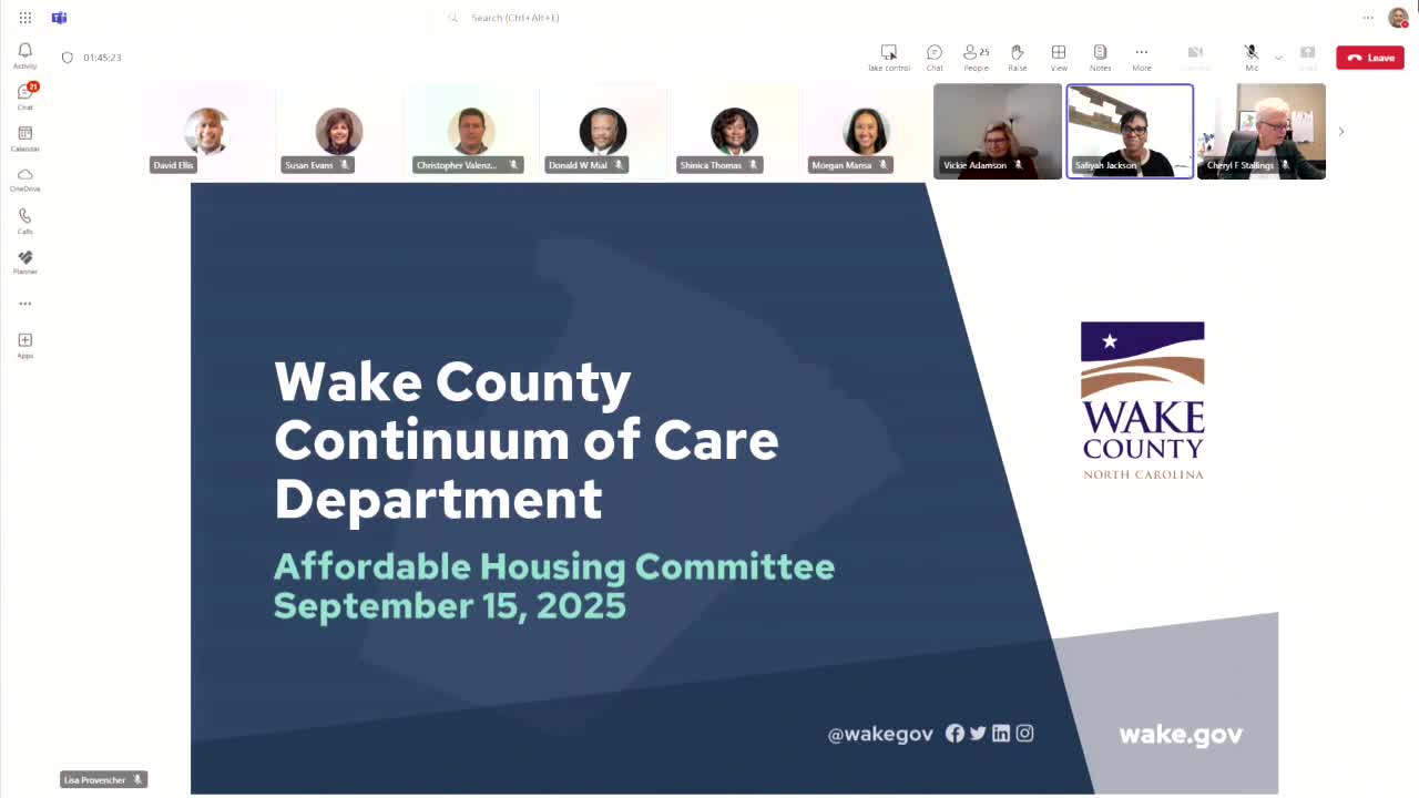 Wake County establishes Continuum of Care department; proposes broader ...