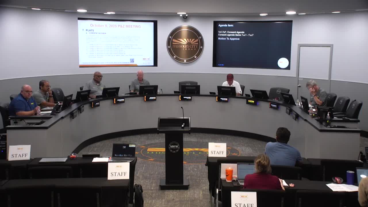 CitizenPortal.ai - Commission approves routine plats and grants 30-day extension for Sienna Town ...