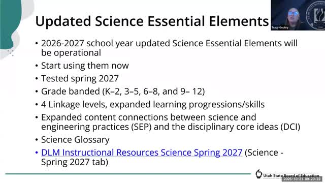CitizenPortal.ai - USBE: updated DLM science essential elements ...