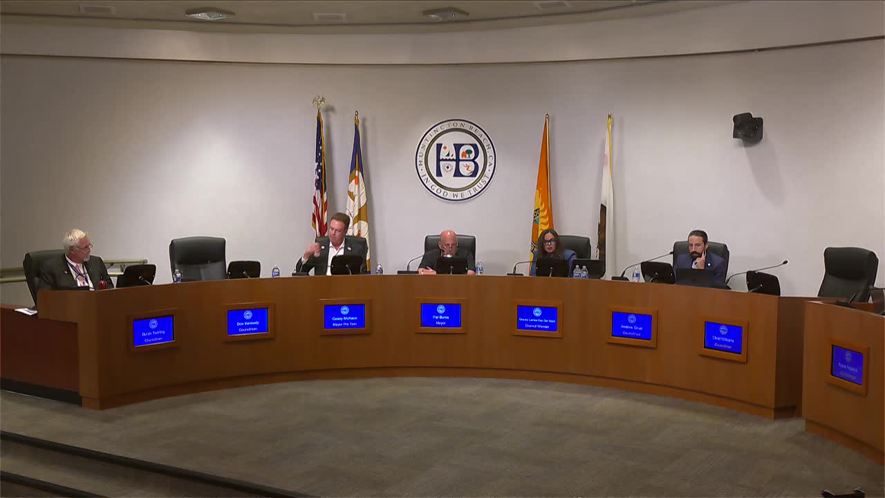 CitizenPortal.ai - Huntington Beach council votes 5–0 to prohibit ...