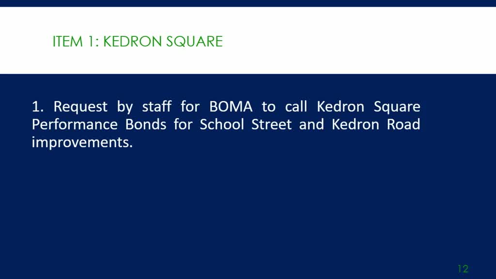 CitizenPortal.ai - Staff urges calling Ketron Square performance bonds ...