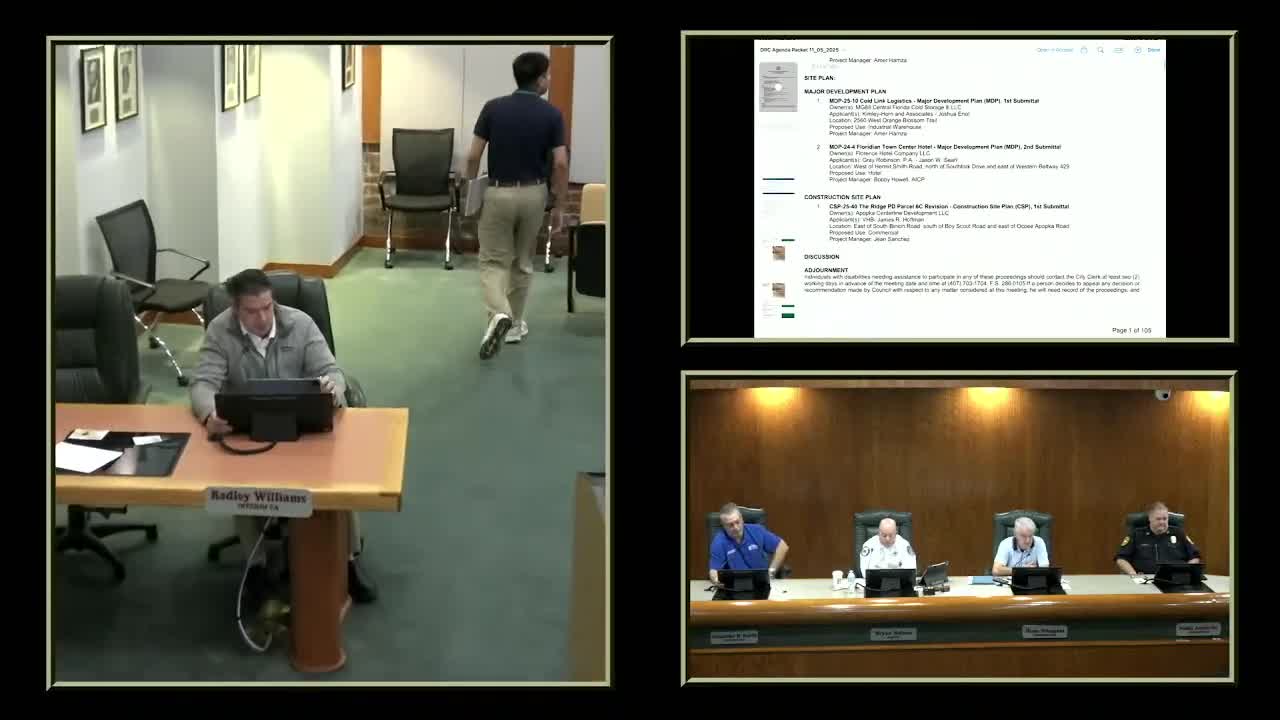 Floridian Town Center Hotel MDP continued to Nov. 19 at applicant's ...