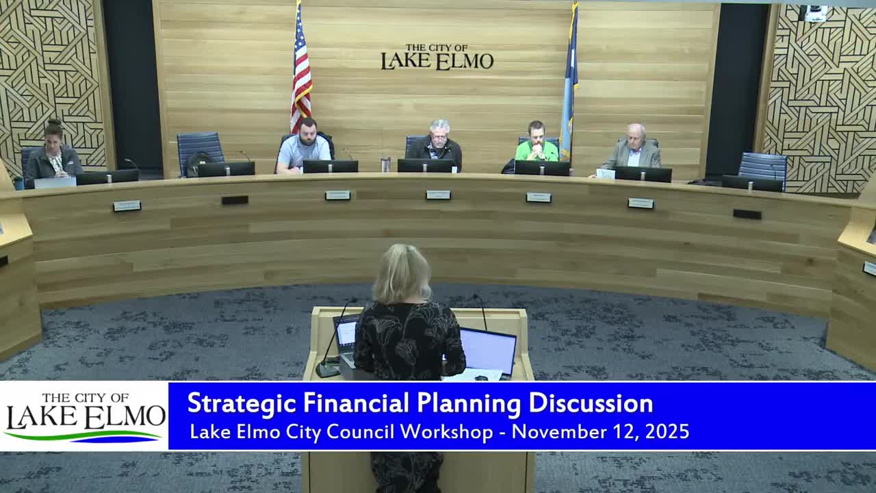 CitizenPortal.ai - Lake Elmo staff present initial strategic financial ...