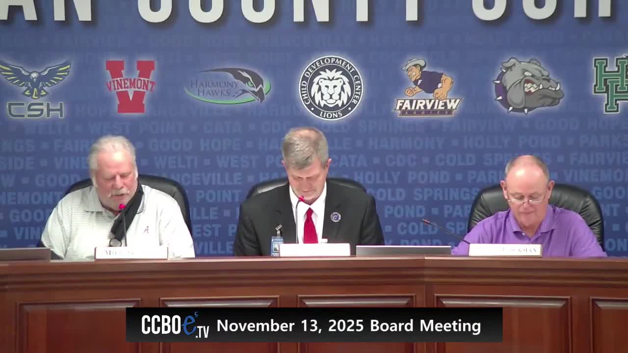 CitizenPortal.ai - Cullman County Schools board approves routine ...