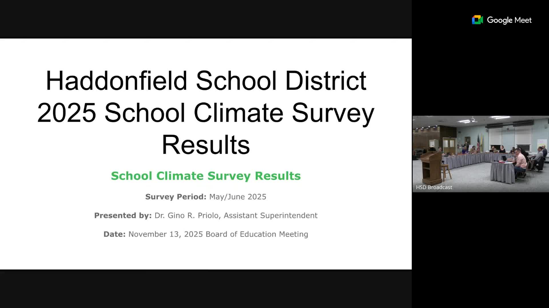 CitizenPortal.ai - District presents NJSCI climate survey: safety and ...
