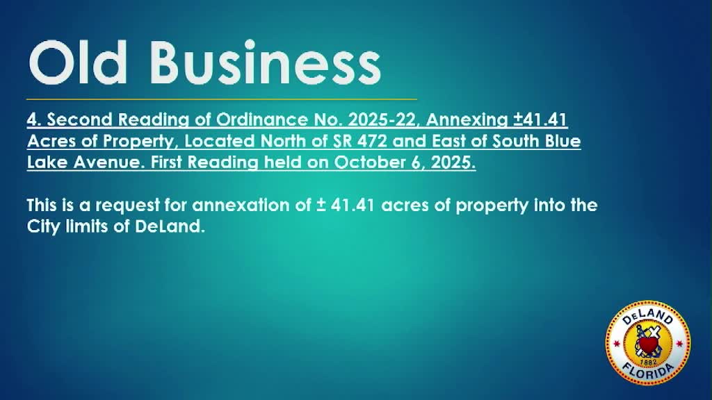 CitizenPortal.ai - DeLand commission annexes two large parcels north of ...