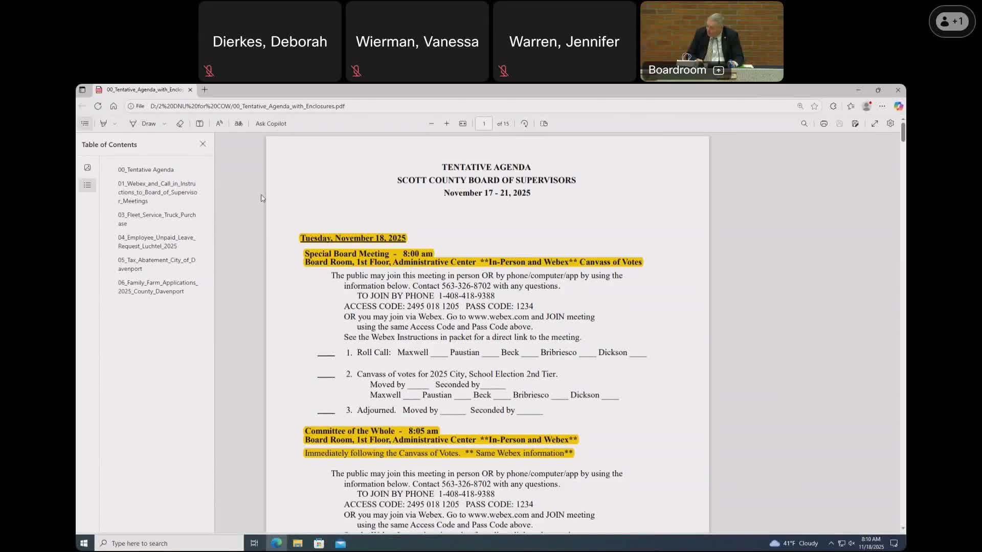 CitizenPortal.ai - Board of Supervisors approves canvas of 2025 city ...