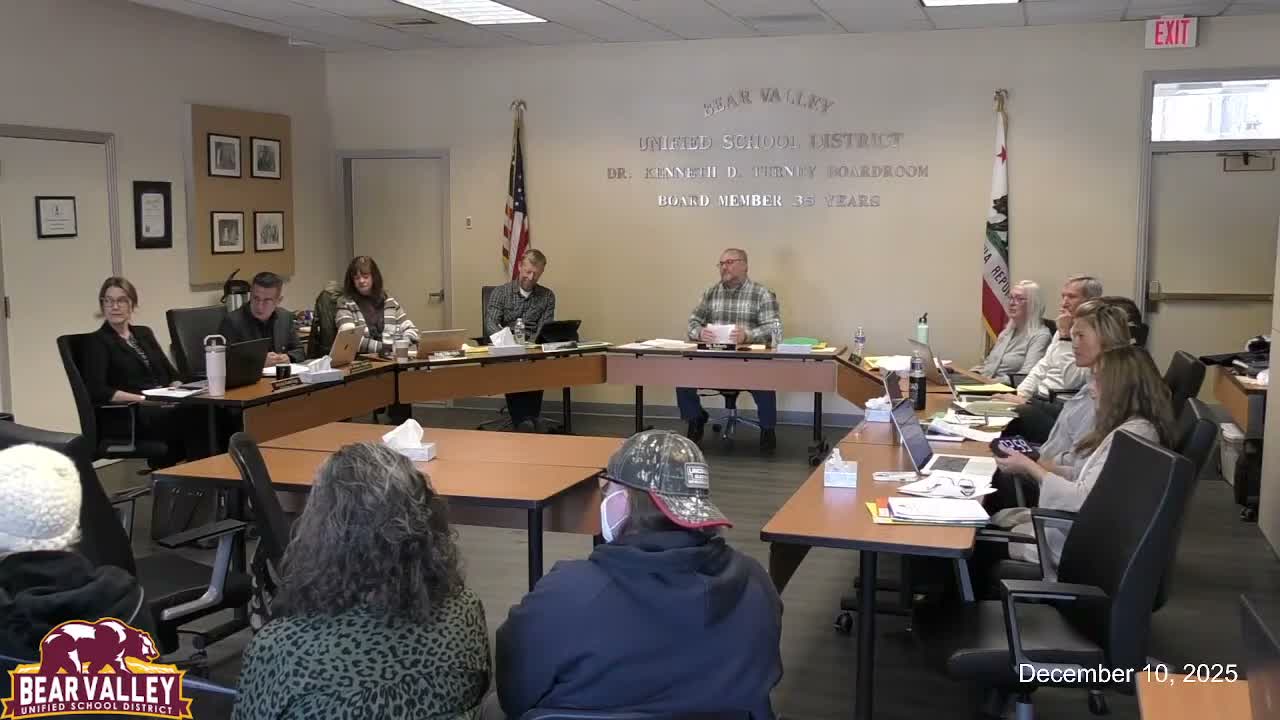 CitizenPortal.ai - Bear Valley Unified formalizes library review ...