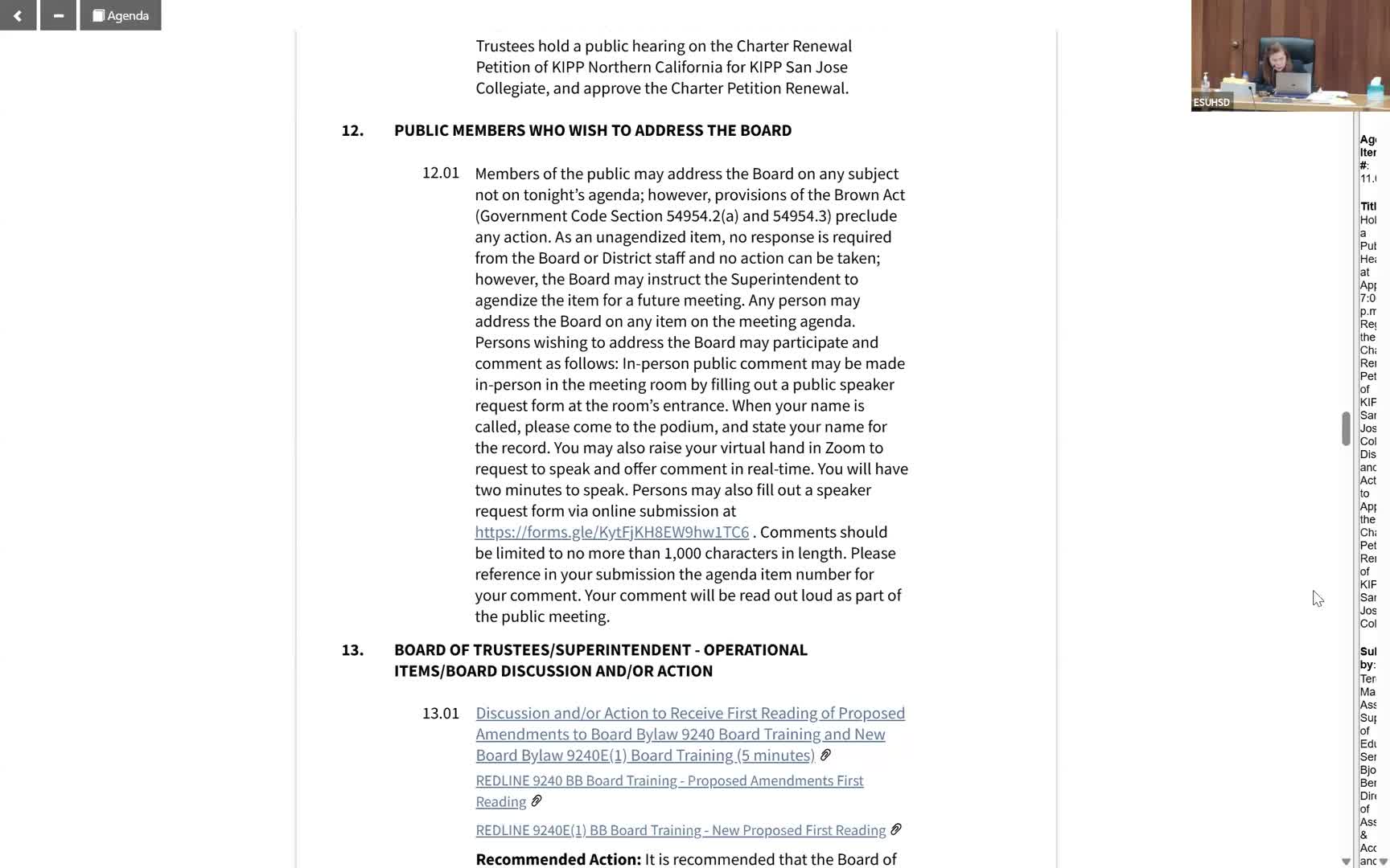 CitizenPortal.ai - Trustees Question Process for New Board Training ...