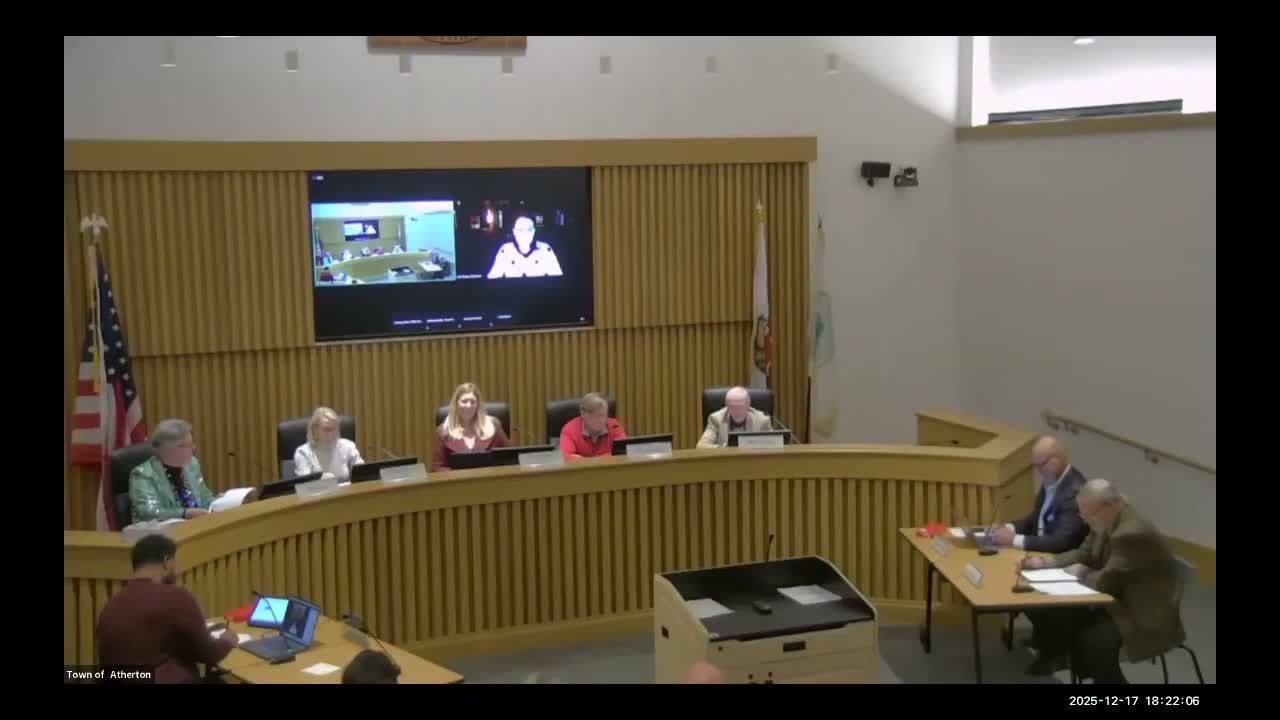 CitizenPortal.ai - Atherton council approves first reading to adopt ...
