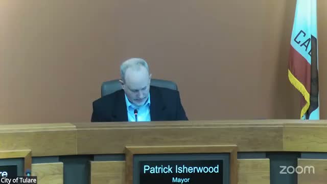 CitizenPortal.ai - Tulare Council approves consent calendar, assessment ...