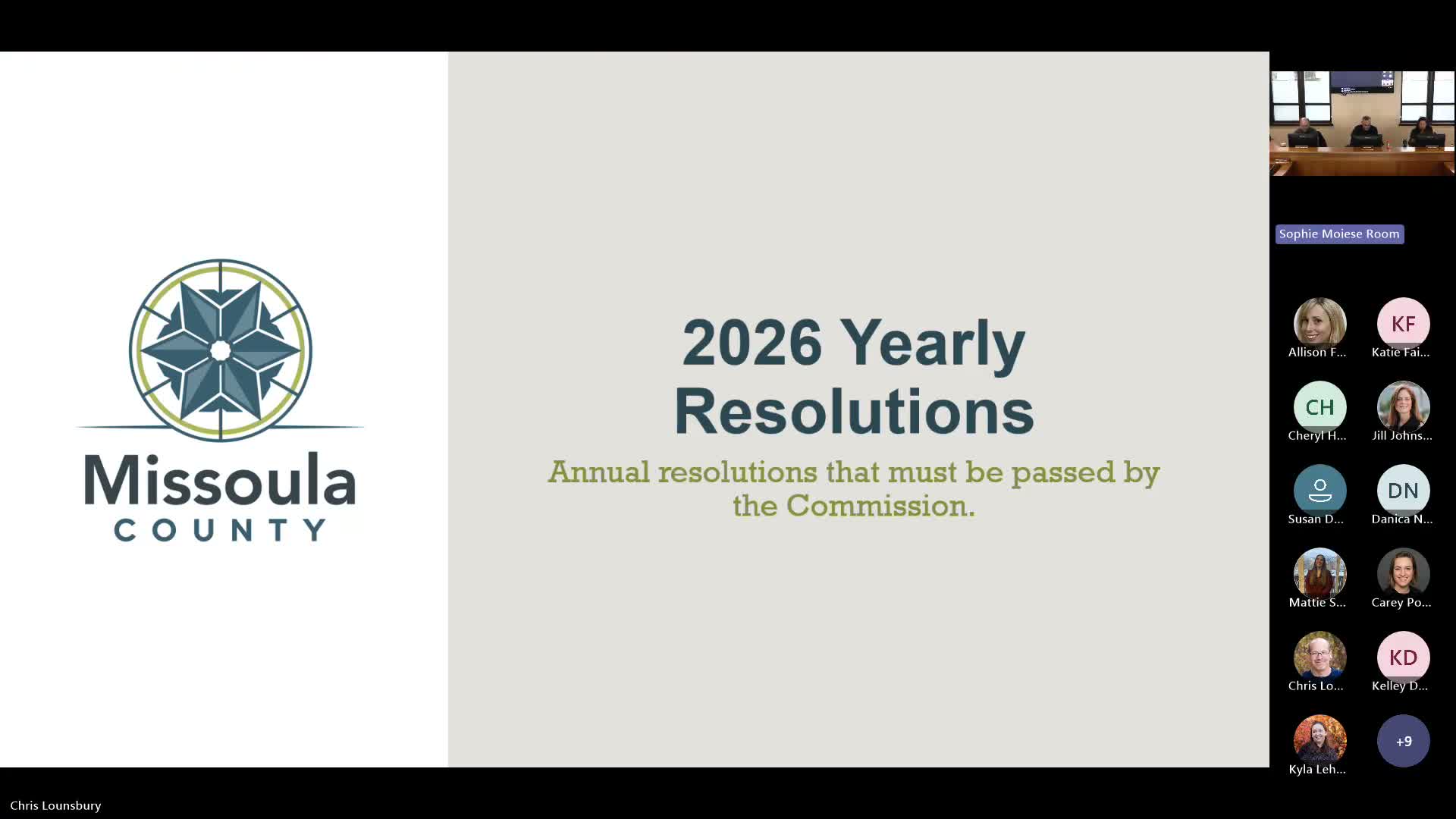 CitizenPortal.ai - Commissioners set 2026 chair, meeting schedule ...