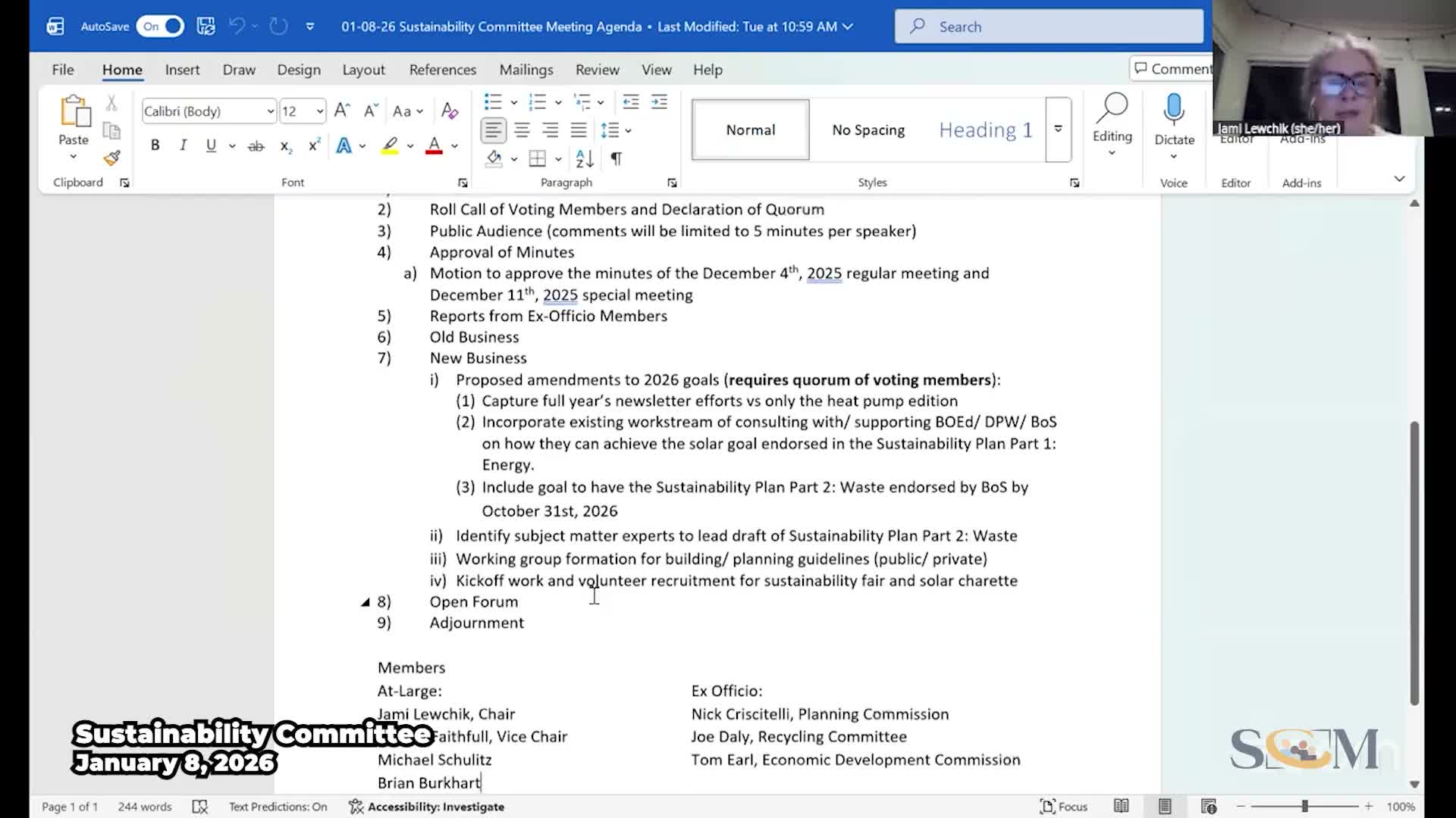 CitizenPortal.ai - Simsbury sustainability panel adopts 2026 goals for ...