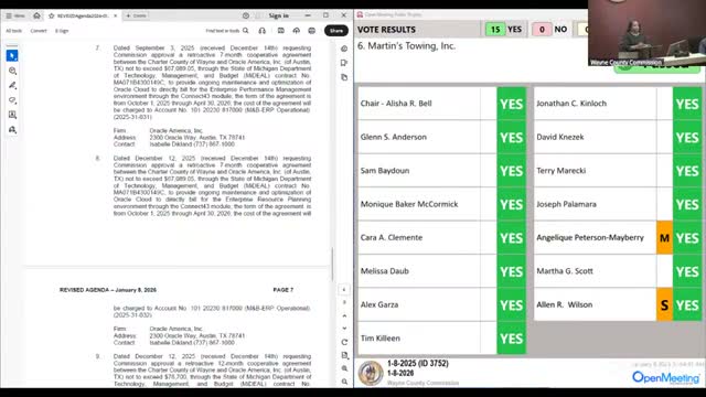 CitizenPortal.ai - Commission approves Oracle/Connect 43 maintenance ...