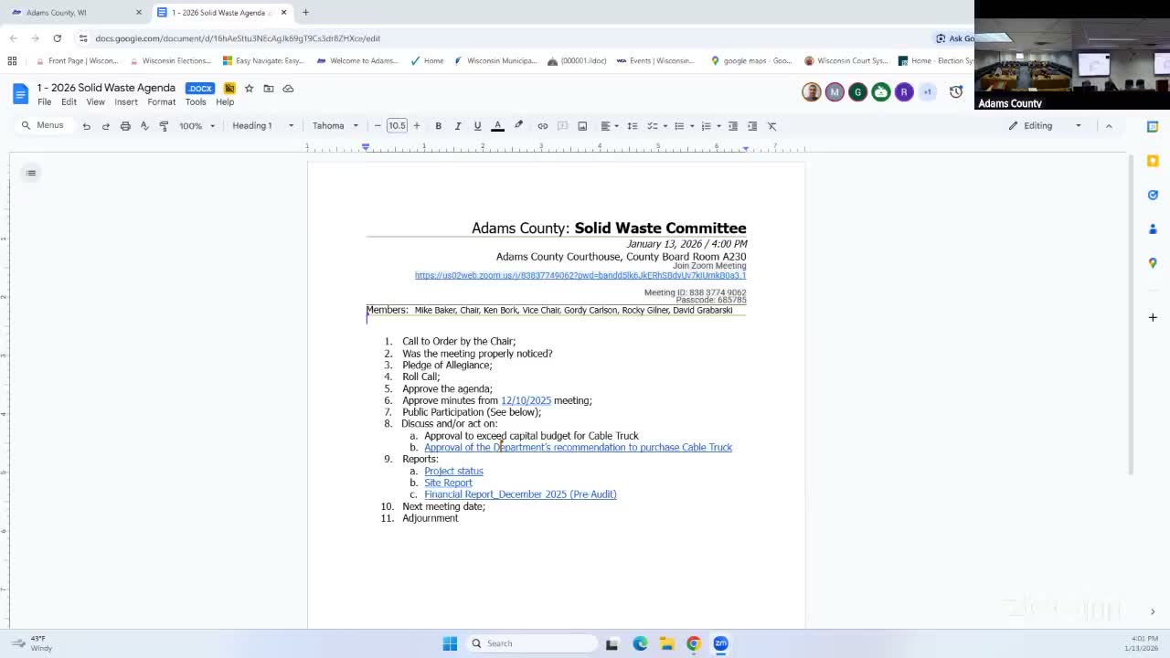 CitizenPortal.ai - Adams County Solid Waste Committee approves ...