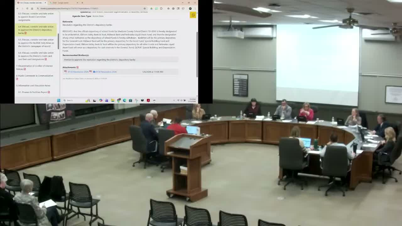 CitizenPortal.ai - Board approves routine business: banks, newspaper of ...