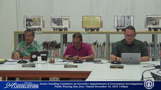 CitizenPortal.ai - Senate committee hears nominee James Mendiola on ...