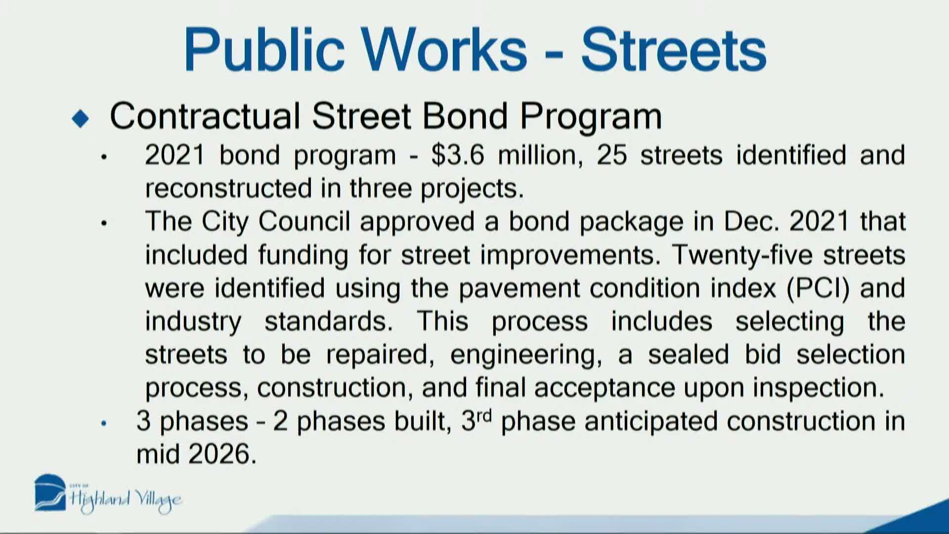 CitizenPortal.ai - Highland Village outlines street-maintenance program ...