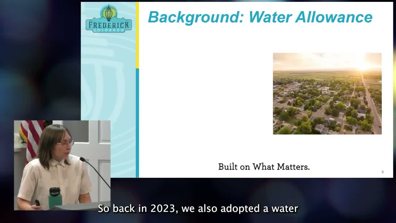 CitizenPortal.ai - Frederick sets 2025 water allowance at 154 CBT units ...