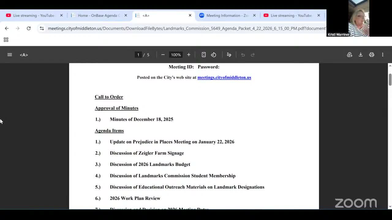 Middleton Landmarks Commission shifts meeting time, approves work-plan ...